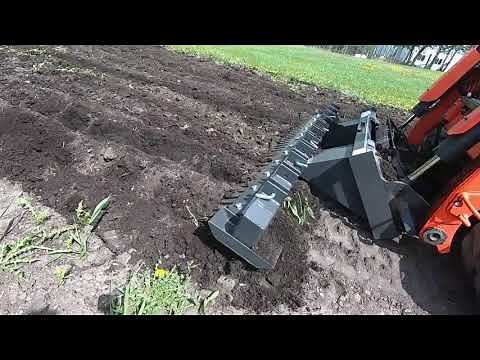 Ripper for skid steer preparing garden soil for planting, by Swift Fox Industries