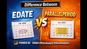 61) Difference between EDATE and PARALLELPERIOD in #dax #powerbi #dataanlysis #dataanalytics | Subhadip Sur