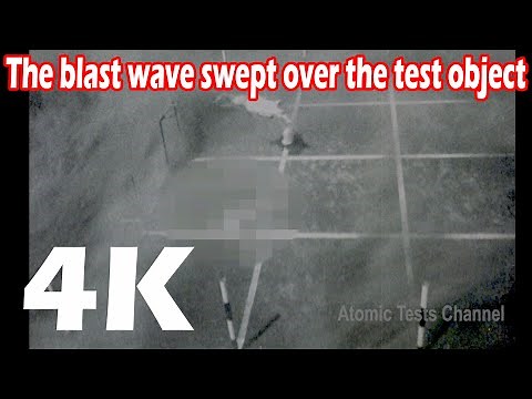 The blast wave swept over the test object 1964