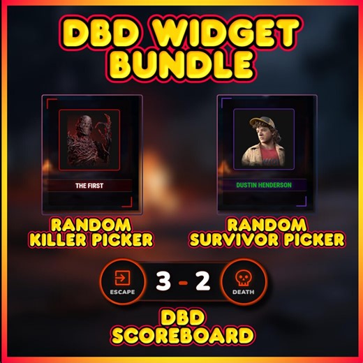 Ultimate DBD Widget Bundle | Animated Randomizers & Match Tracker | 3 Widgets | Twitch Streamelements OBS - Etsy