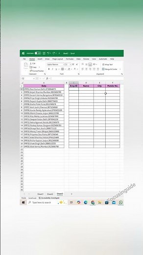 📊 Split Comma Separated Values into Multiple Columns in Excel | Easy Trick #focusinguide #shorts