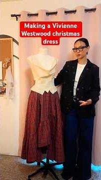 making a vivienne westwood inspired christmas dress!! #christmasdress #sewingpattern