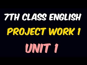 7th Class English | Project Work 1 | Unit 1 | Three Questions | Jagan Teaching Videos