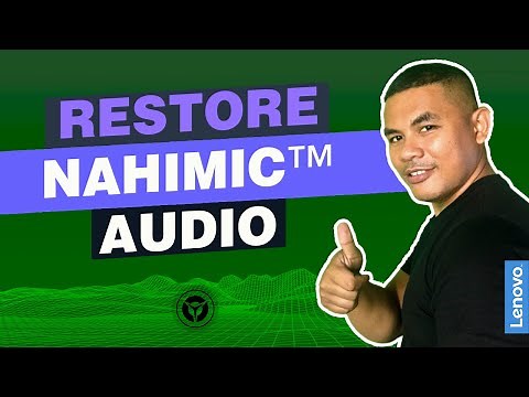 Restore Nahimic Audio Driver in Lenovo Legion Gaming Laptop
