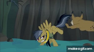 Mlp Daring Do fights Ahuizotl's cats on Make a GIF