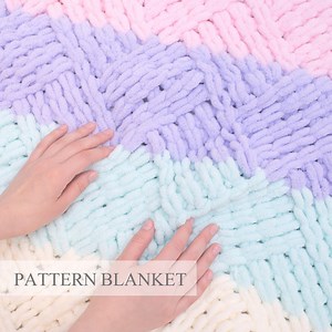 Loop Yarn Blanket Pattern: Finger Knitting (PDF Pattern) - Etsy