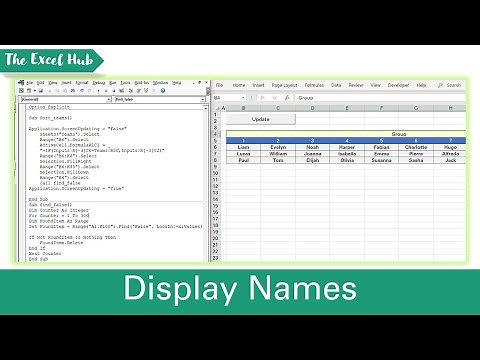 Use VBA To Display Names Representing Each Group - Randomly Assign Names To Groups In Excel (Part 2)