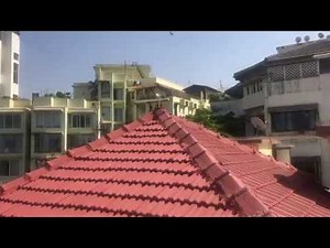Flock Reflector - Bird Deterrent Device Installation on Terrace Roof