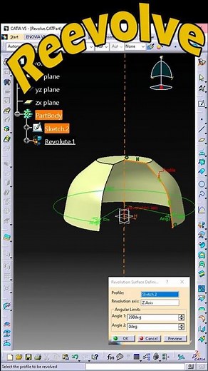 COMO HACER Revolve EN CATIA V5