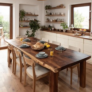 Handcrafted Rustic American Walnut Dining Table – 8 Seater – Solid Wood Farmhouse Kitchen Table - Rustic Reclaimed Wood- Wooden Table - Etsy