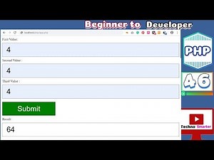Multiplication three numbers and result in the text box on the same page using PHP | Form Handling