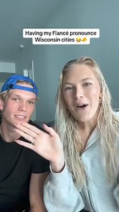 766K views · 7.2K reactions | Having my fiancé pronounce Wisconsin cities 燎 #fiance #wisconsin #couple | Hunna & Lib | Facebook