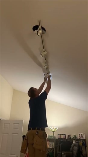 Installing a ceiling fan out of a standard track light fixture #ceiling #pvcceiling