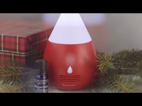 SpaRoom Mini Scentifier Red Fan Holiday Diffuser with Peppermint Oil