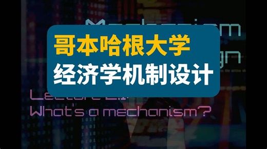 【哥本哈根大学】经济学：机制设计 | Mechanism Design Course (Masters In Economics, Ucph 2020
