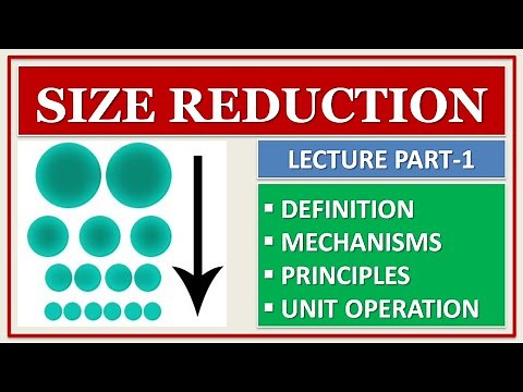 SIZE REDUCTION | PART-1 | DEFINITION | PRINCIPLE & MECHANISMS | UNIT OPERATION | CEUTICS |