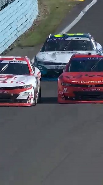 Shane van Gisbergen spins while racing teammate Connor Zilisch!