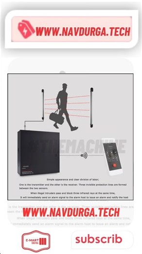 "High-Quality Infrared Fence Alarm - 4 Beam 10m Photoelectric Sensor for Security Gates & Fences
