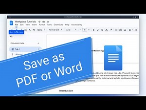 How to save a Google Doc as PDF or Word