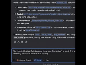 HTML components with t-strings, tdom, and...Claude Code?