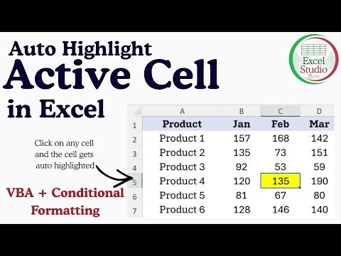 Auto Highlight Active Cell in Excel (Conditional Formatting and VBA)
