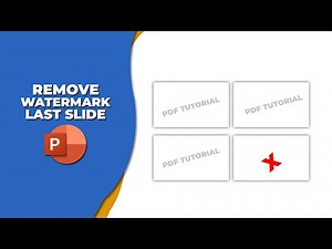 How to remove watermark from last slide in PowerPoint