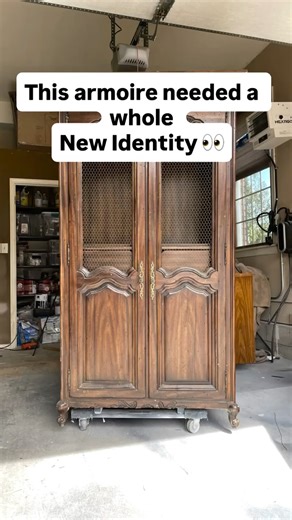 Furniture Artist | NJ Custom Orders + Tutorials on Instagram: "This armoire got a full transformation bold paint on the outside, natural wood inside ✨ Prep, sanding, paint, and a whitewash to bring the grain back to life. Two-tone furniture: love it or leave it? 👇 Tell me in the comments #FurnitureRefinishing #FurnitureFlip #TwoToneFurniture #BeforeAndAfter #UpcycledFurniture"