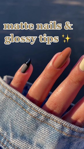 How to Get a Matte Mani with Glossy Tips Tutorial