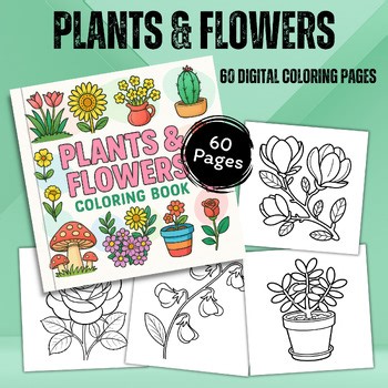 Plants & Flowers Coloring Pages | 60 Printable Botanical Coloring Sheets