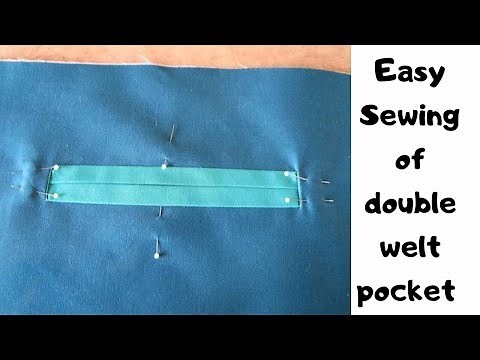 How to sew a Welt Pocket | Easy way to sew a double welt pocket | How to sew a Pocket | jacket