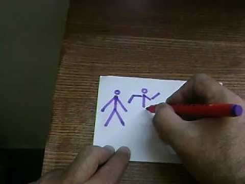 How to draw a basic human stick figure for classroom teaching?