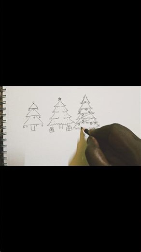 Simple Xmas Tree Drawing for Beginners 🎄