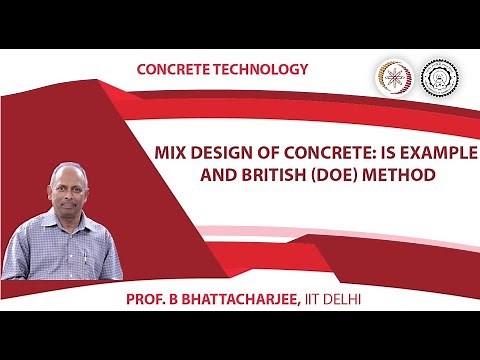 Mix Design of Concrete:IS Example and British (DOE) Method