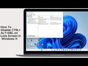 How To Disable CTRL+ALT+DEL on Lock Screen in Windows 11