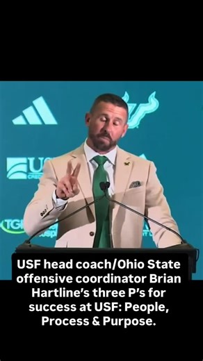 Brad Washington | USF’s Brian Hartline’s three P’s for success: People, Process & Purpose. #development #teambuilding #process #leadership | Instagram
