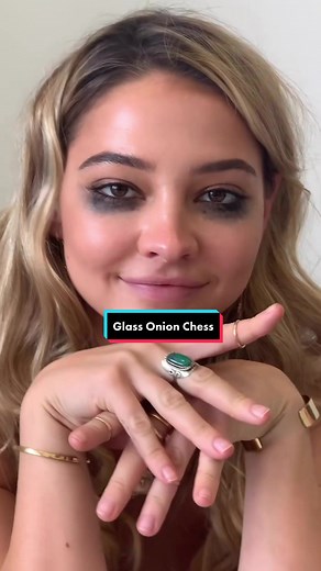 The cast of Glass Onion: A Knives Out Mystery all playing chess together 🥰 #madelyncline #glassonion #knivesout #fyp