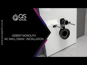 Geberit Monolith WC Wall drain - Installation