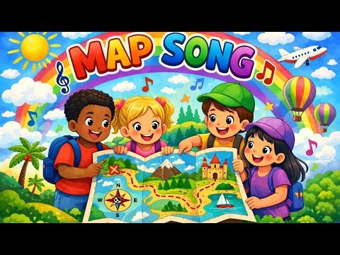 Map Song#kidschannel #youtubekids#nurseryrhymes#kidslearning#english #poetry#fyp