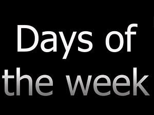 How to sign the Days of the Week in BSL