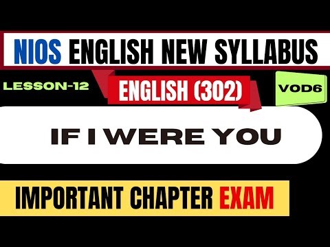 nios new syllabus 2024 class 12 | NIOS class 12 english chapter 12 |most important questions English