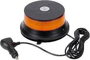 Led Beacon Lights 12V-24V Amber Strobe Warning Light, 48 LED Rooftop Safety Flashing Emergency Lights with Magnetic for Cars Trucks Vehicle