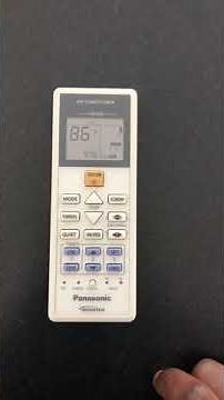 How to change the F TO C Panasonic remote in 10 seconds