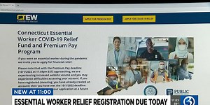 Deadline to register for essential workers financial relief program tonight, midnight
