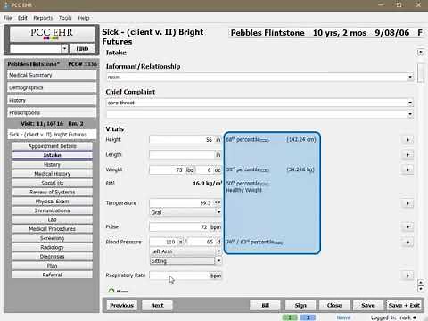 PCC EHR Overview: Patient Intake