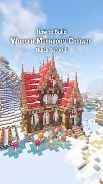 Minecraft Village Genesis Project | Wooden Mushroom Cottage - Silent Snowfield #4