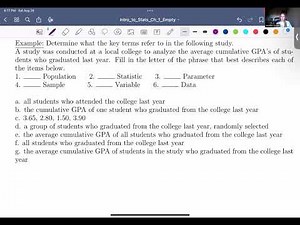 Intro to Stats Chapter 1 Video 3