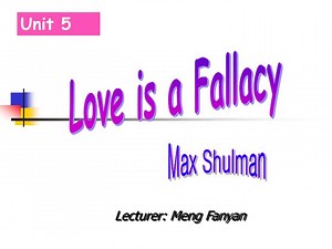 Love is a Fallacy - SlideServe