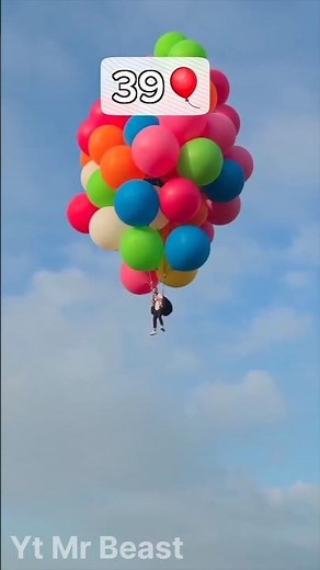 🌈 Tried To Fly With 39 GIANT Balloons! 🎈🚀 | Crazy MrBeast Challenge 2025 😱🔥#MrBeast