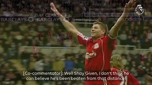 Steven Gerrard - the scorer of great goals... #GoalOfTheDay | Premier League