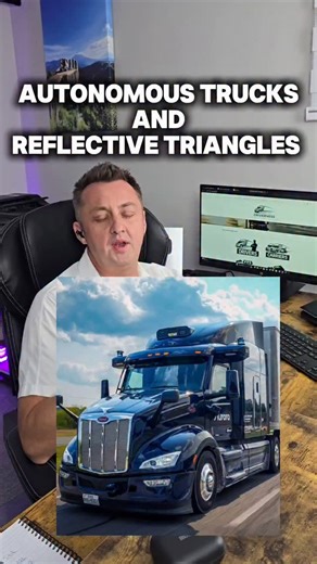 How autonomous trucks will set the emergency triangles? #trucking #roadsafety #autonomousvehicles | Chris Kuna Drive